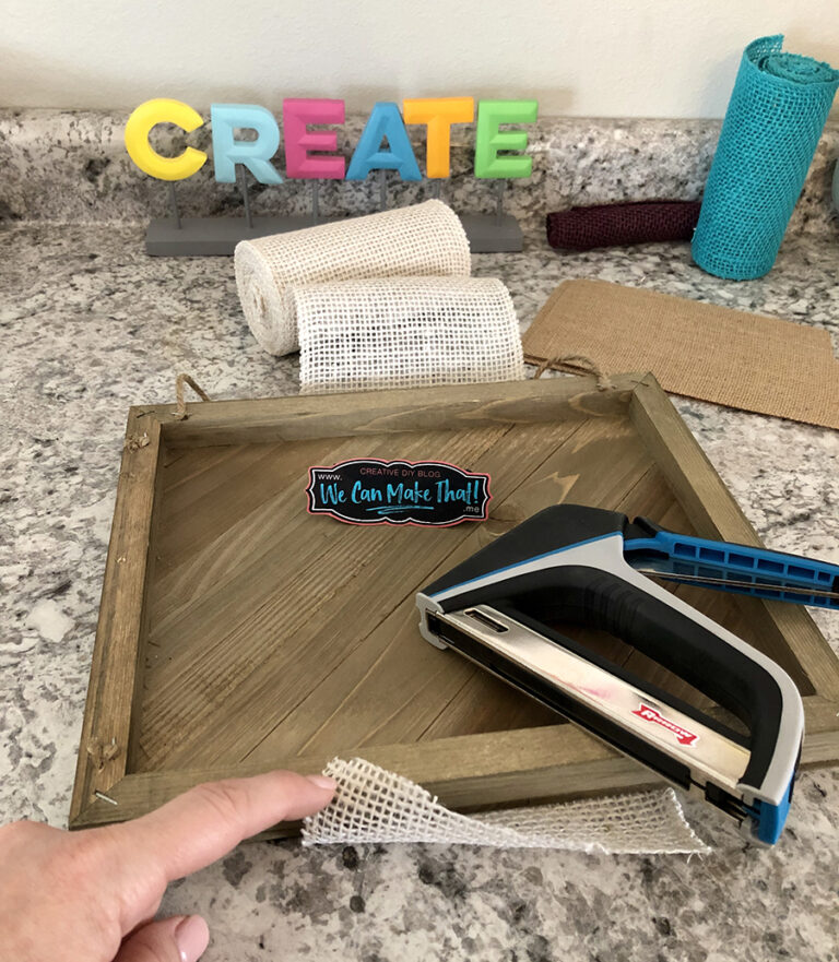 How to Cut a Burlap State Sign on Cricut - We Can Make That