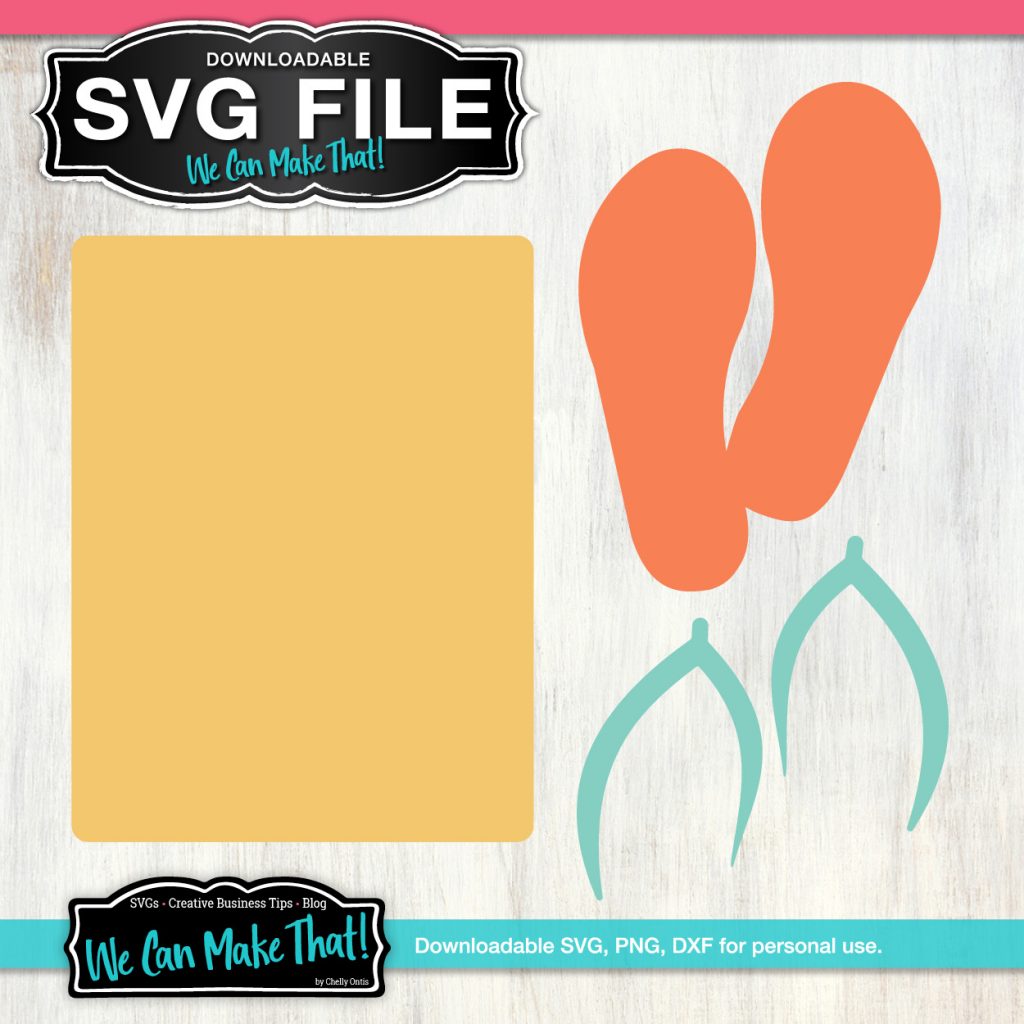Flip Flops Card SVG - We Can Make That!