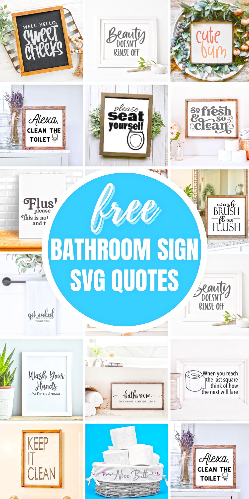 Free Bathroom Sign SVGs - We Can Make That