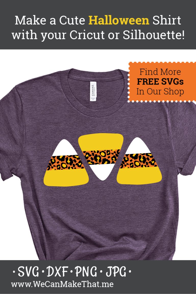 Free Candy Corn SVG Cheetah print + Halloween crafts