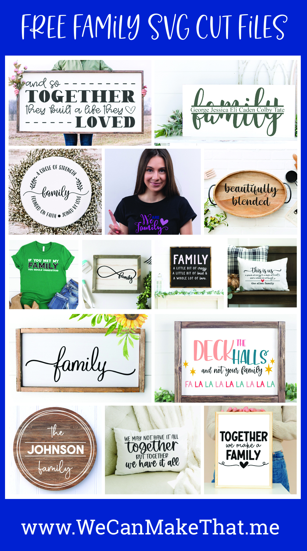 Free Family Cut Files and Ideas - We Can Make That