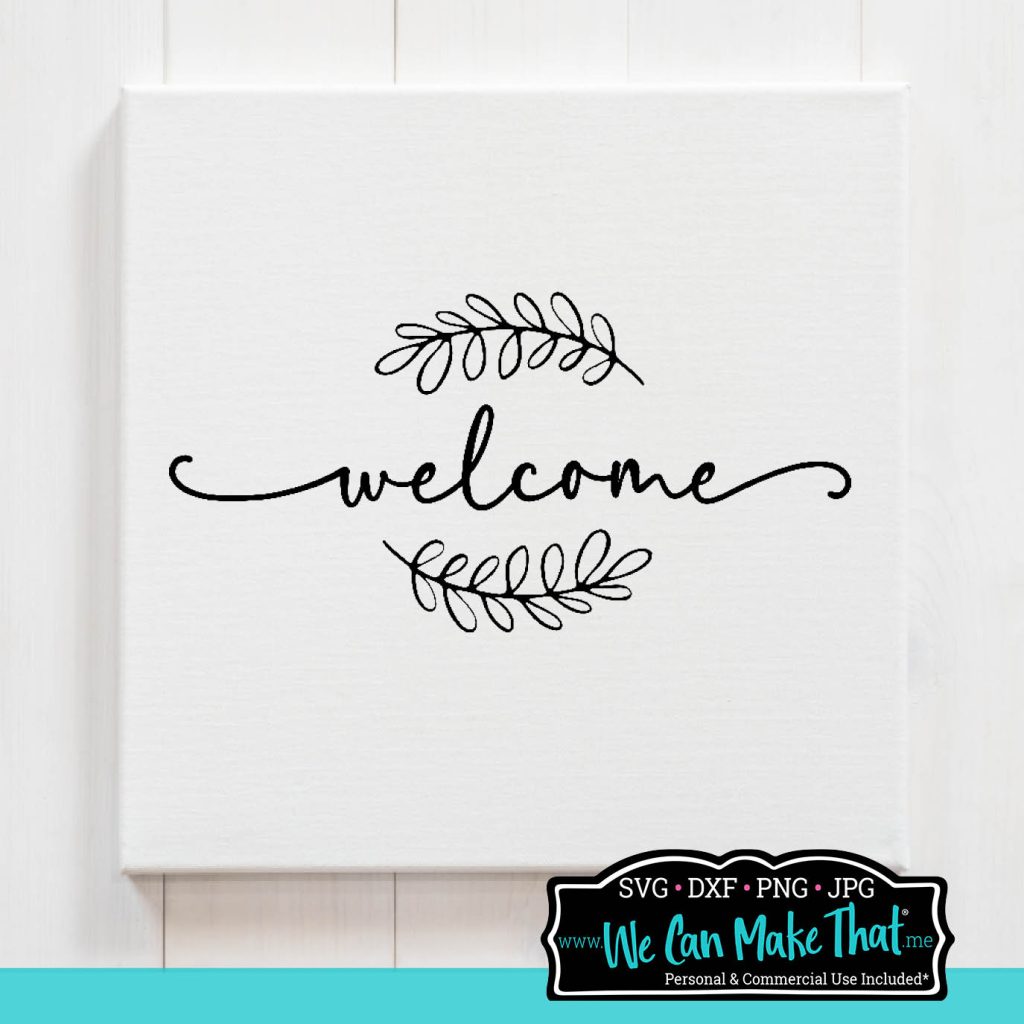Welcome with Leaves Cut File + coffee crafts