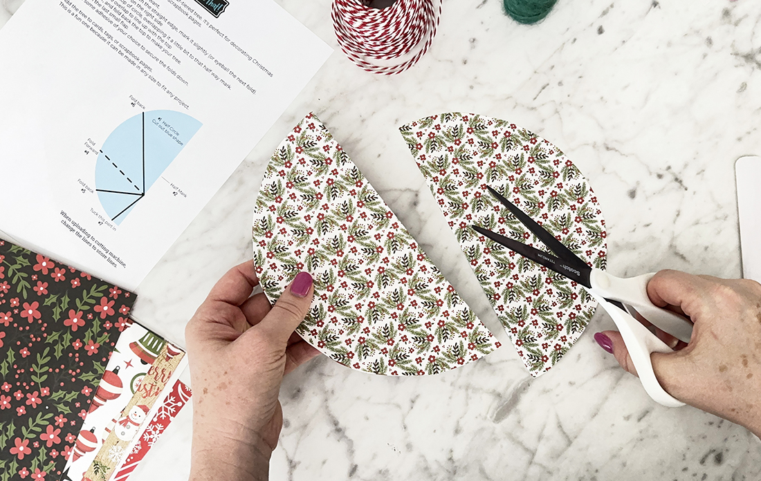 How to Make a Half-Circle Folded Tree, with Template - We Can Make That